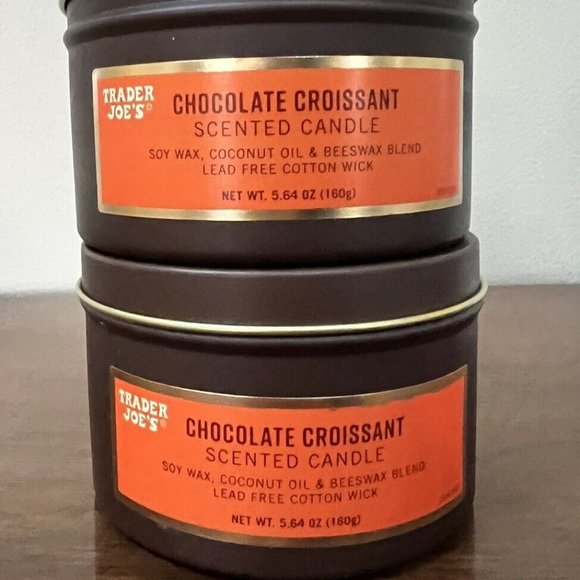 Trader Joe’s | Accents | New 2 X Trader Joes Chocolate Croissant Scented Candle New In Tin Ltd ...